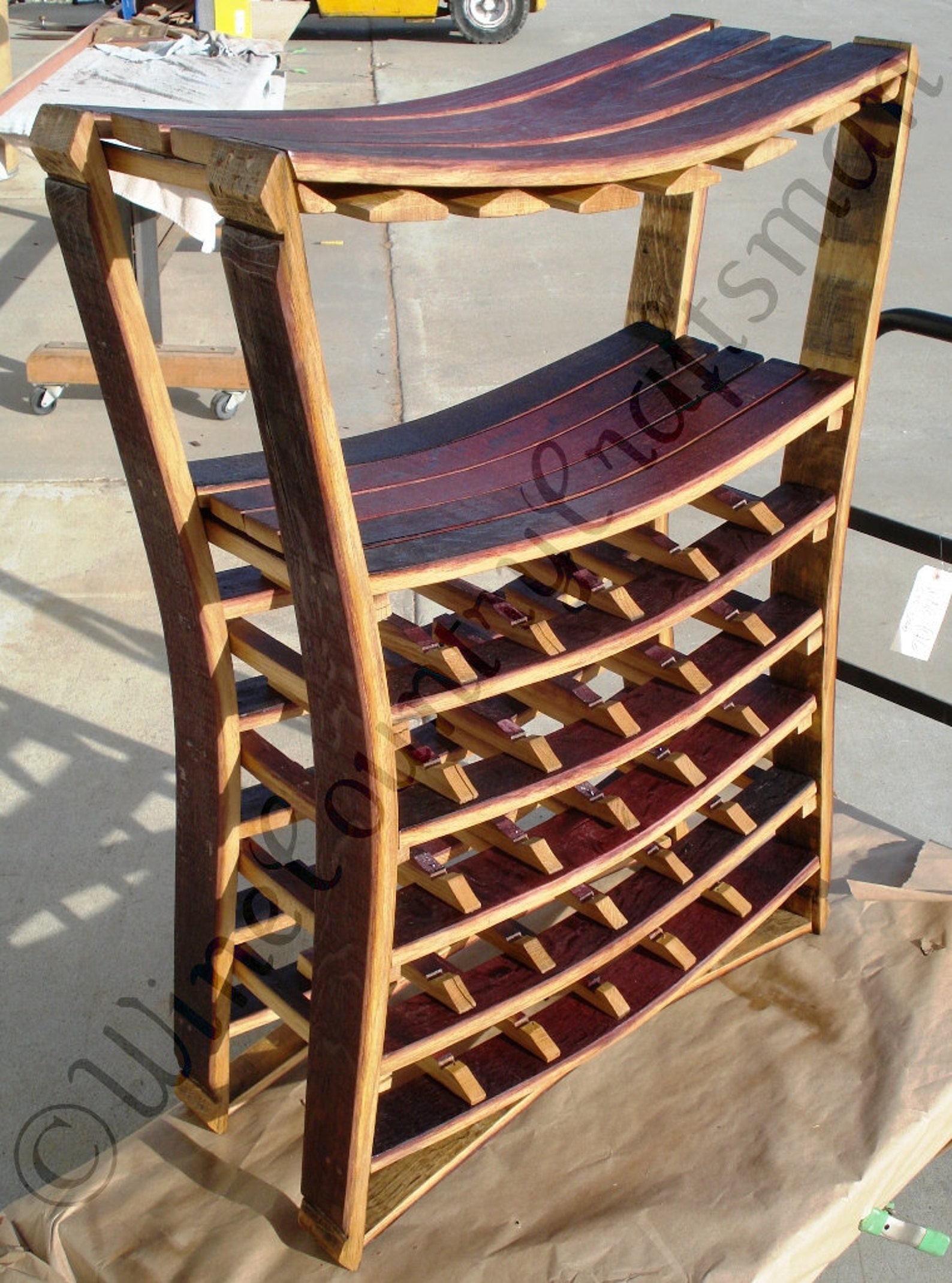 Large Wine Barrel Wine Rack Chianti Made From Retired Napa - Etsy