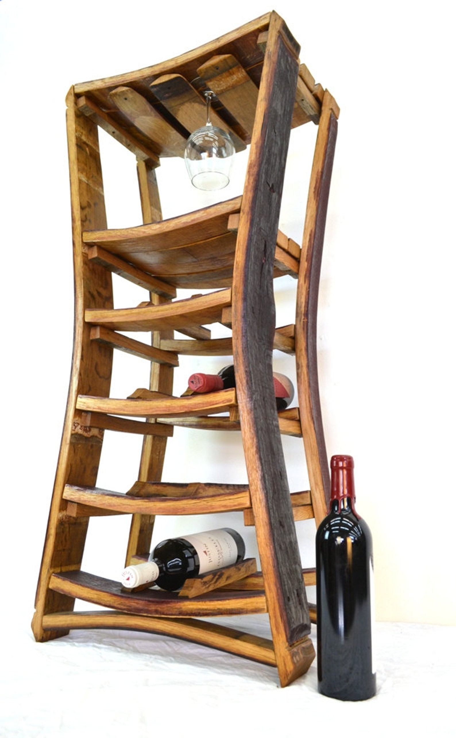 Large Narrow Wine and Glass Rack Estrecho Made From - Etsy