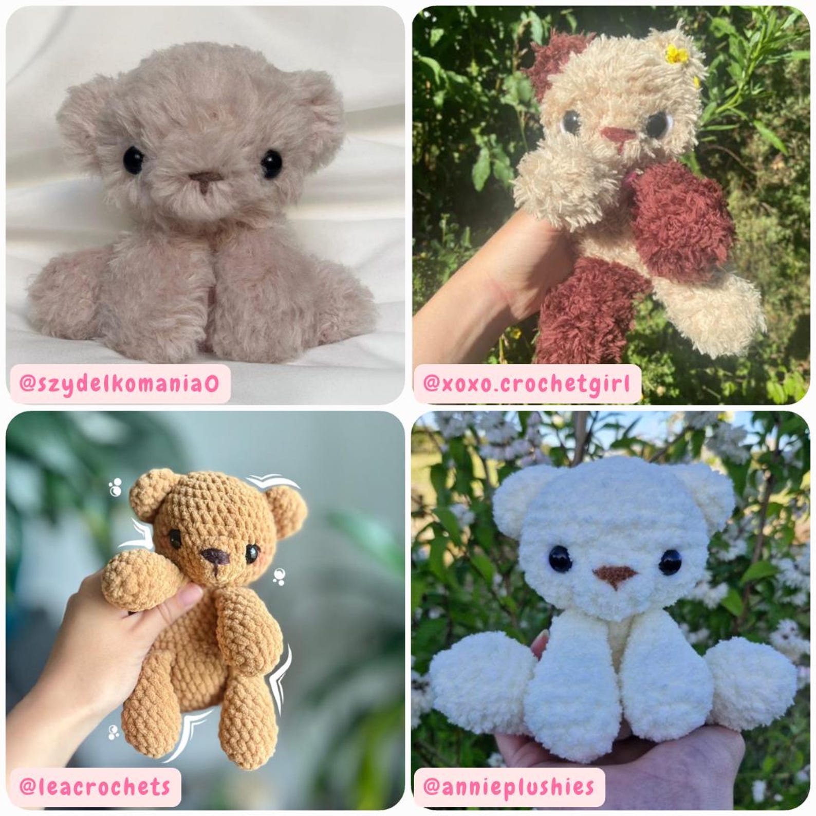 Cuddle Bud Bear- Cuddle Buddies Amigurumi Crochet Pattern ENGLISH - Etsy