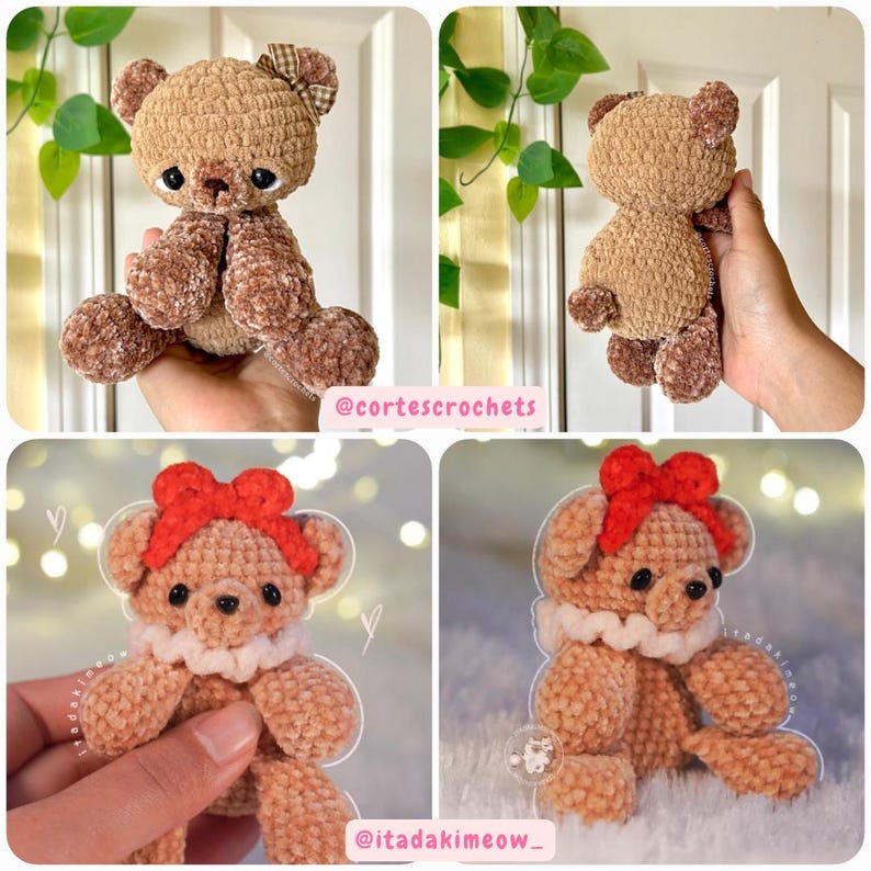 Cuddle Bud Bear- Cuddle Buddies Amigurumi Crochet Pattern ENGLISH - Etsy