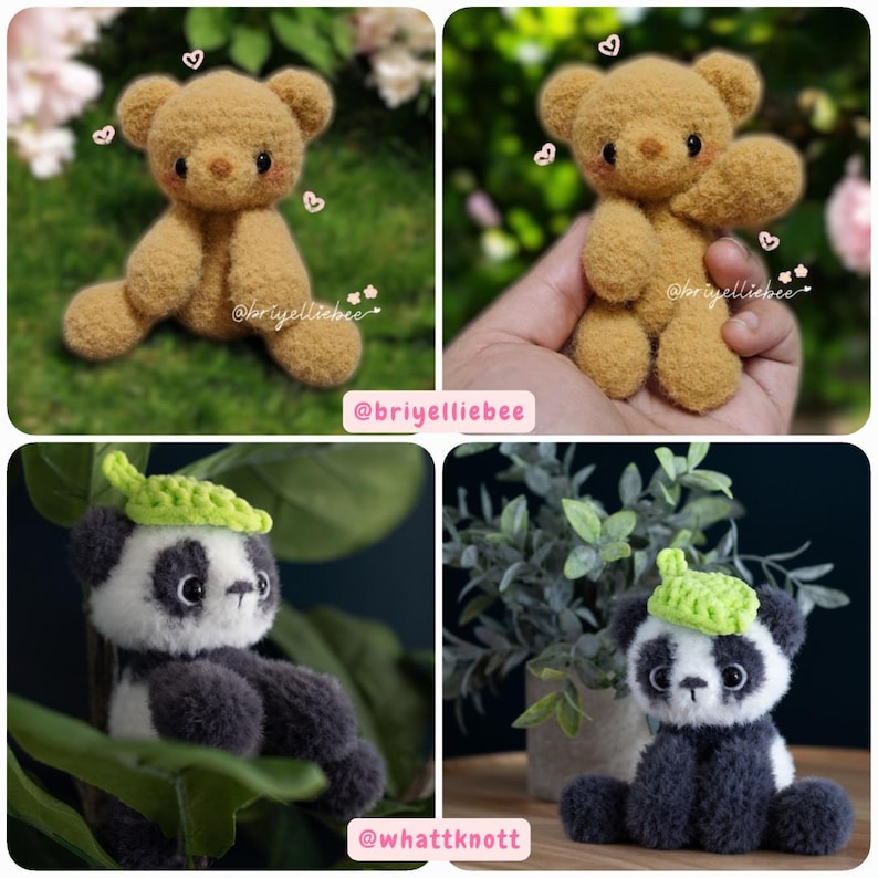 Cuddle Bud Bear- Cuddle Buddies Amigurumi Crochet Pattern ENGLISH - Etsy