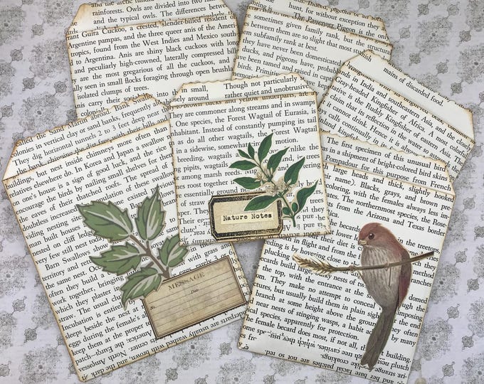 Handmade Book Page Bags / Journal Pockets Set of 6 - Etsy
