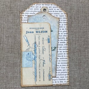 Handmade Stitched Book Page Tags Set of 8 - Etsy