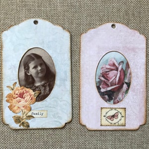 Die-cut Embellished Frame Tags - Set of 8 - Etsy