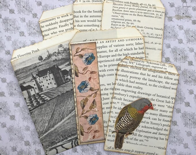 Handmade Book Page Bags / Journal Pockets - Set of 6 - Etsy