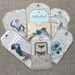 Handmade Stitched Book Page Tags Set of 8 - Etsy