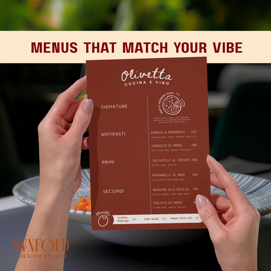 BUNDLE: Italian Theme Menu Template – Canva Editable Menu, Wine ...