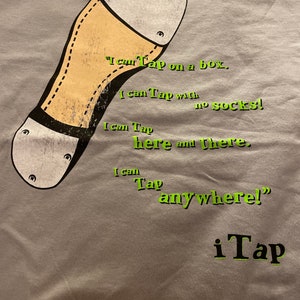 New Modern Tap T-shirts Features an Authentic Tap Shoe in Adult Small ...