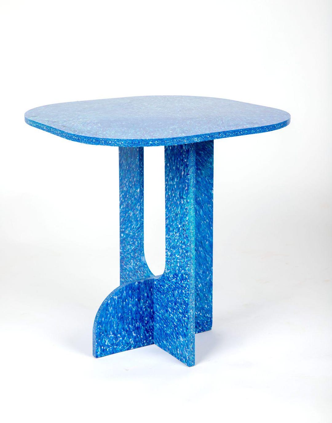 Blue Modern Coffee Table: Handmade Recycled Plastic Accent Table - Etsy