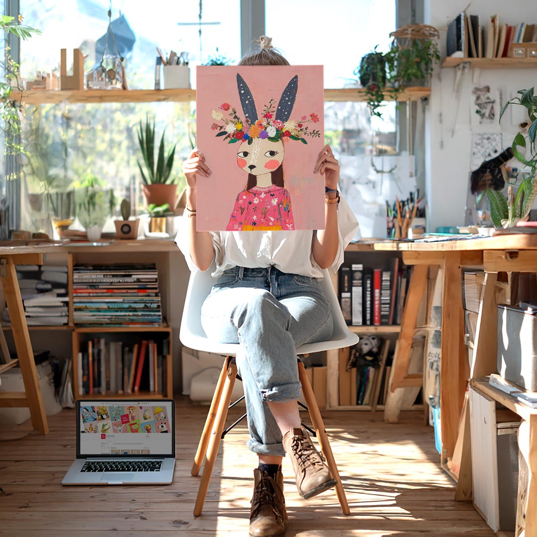 Foxy Gal/kids Print – Modern Kids Wall Art – Digital Download ...