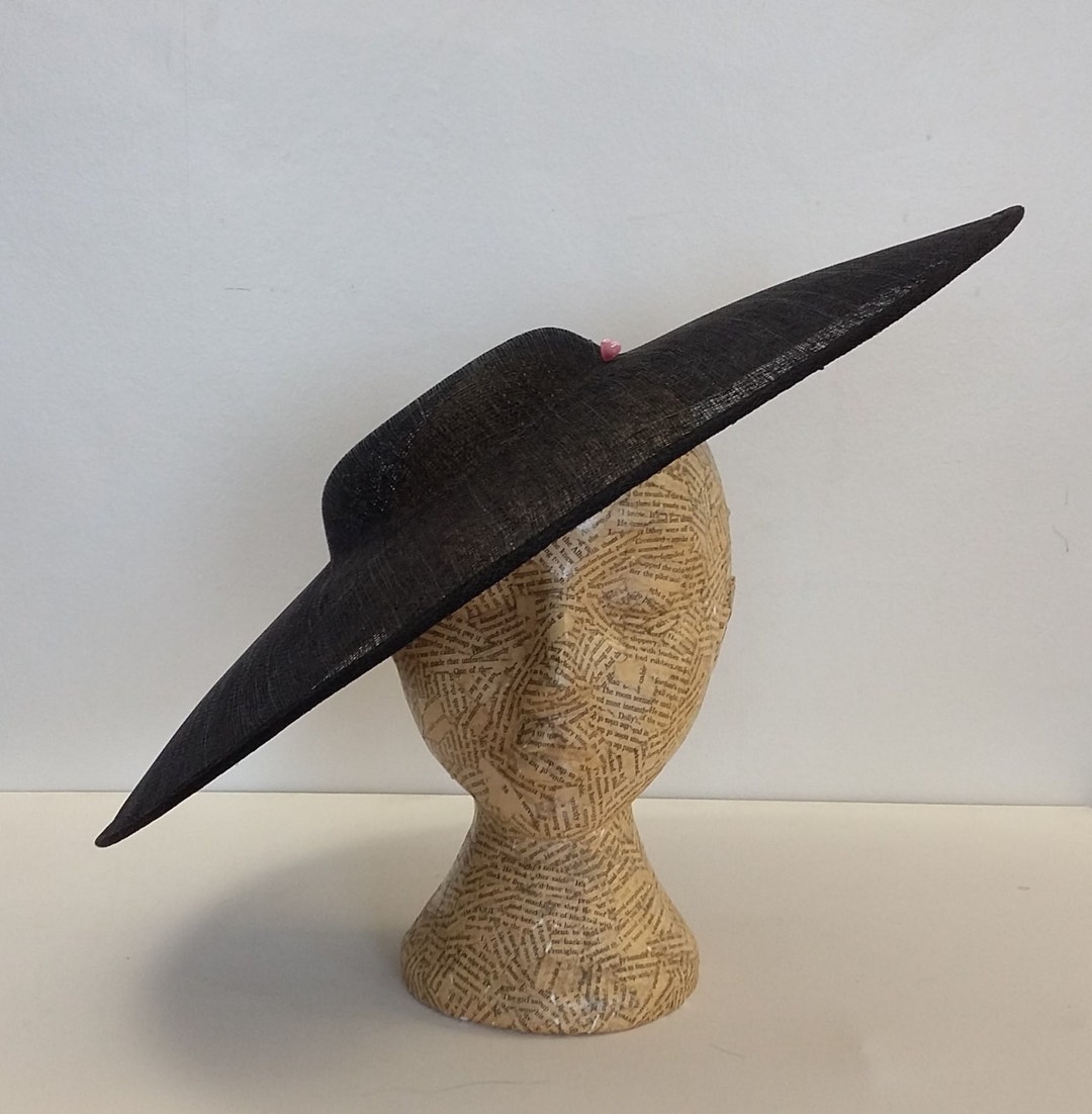 Large Sinamay Oval Hat in Black Millinery Supplies - Etsy