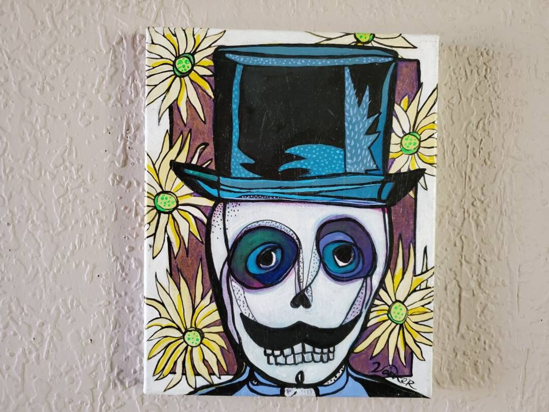 El Catrín 8x10 Original Acrylic Painting on Canvas - Etsy