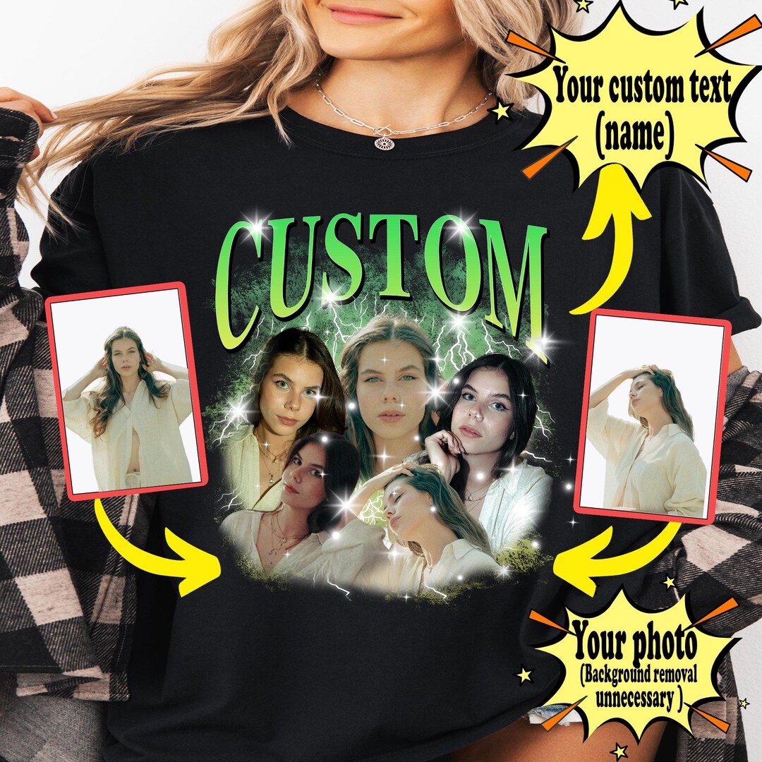 Custom Bootleg Photo Collage T-shirt – Personalized Picture Tee - Etsy