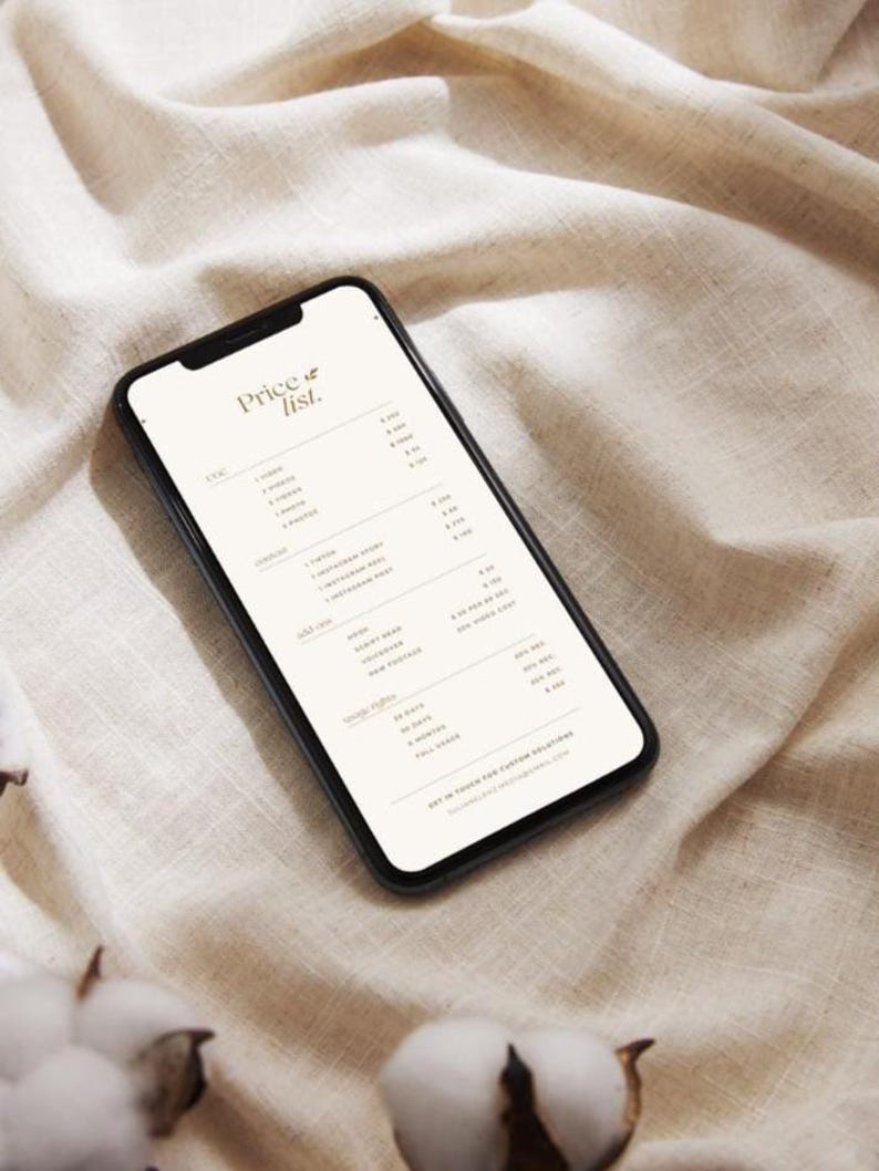 Professional Rate Card for UGC & Content Creators | Digital Template ...
