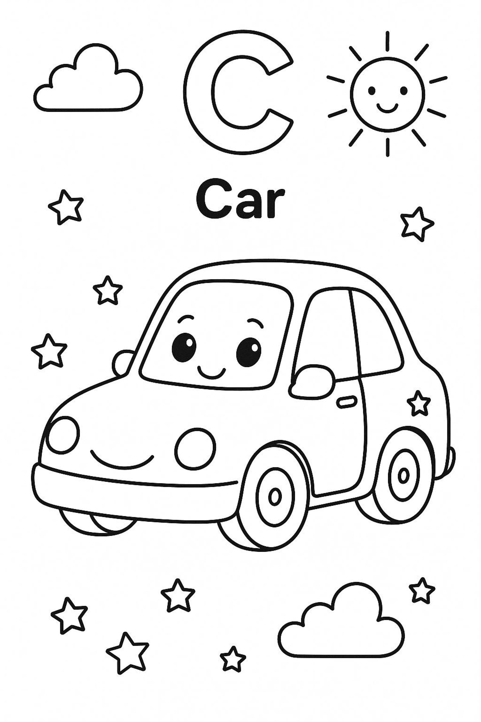 Preschool Printable ABC Book | Vehicle-themed Alphabet Coloring - Etsy