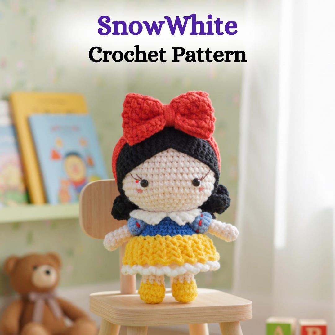Snow White Crochet Pattern: Disney Princess Amigurumi Doll (PDF) - Etsy