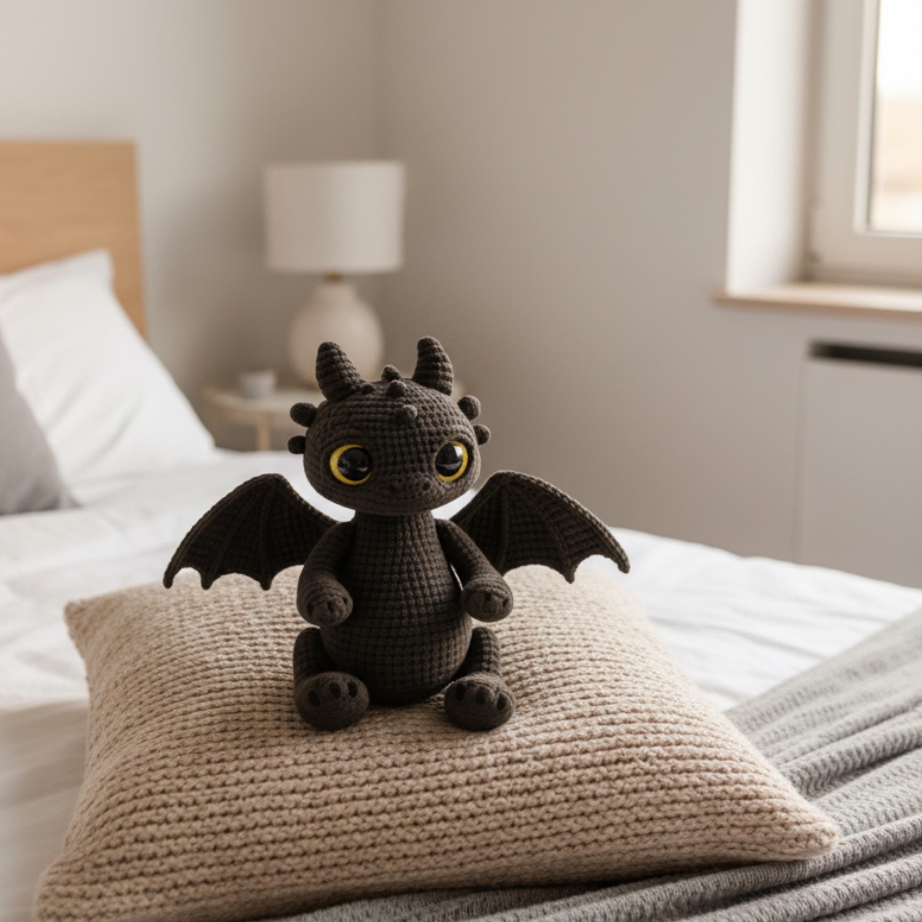 Toothless Crochet Dragon Pattern: Night Fury Amigurumi (PDF) - Etsy