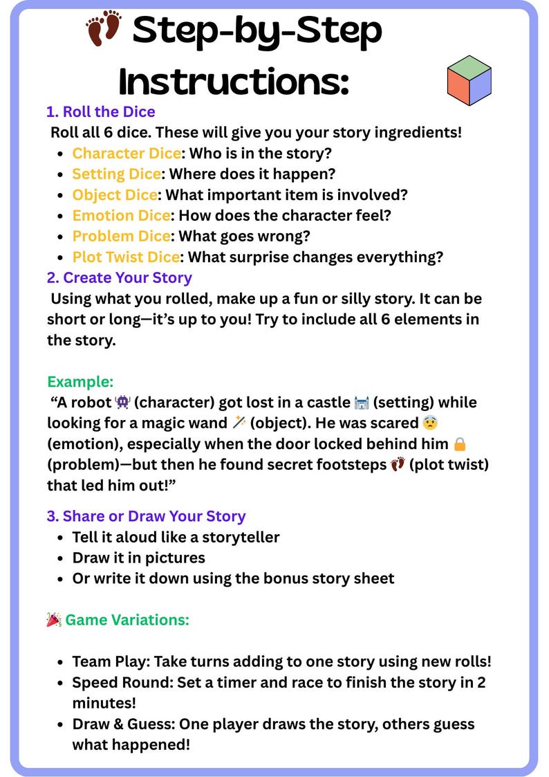 Printable Storytelling Fun for Kids - Etsy