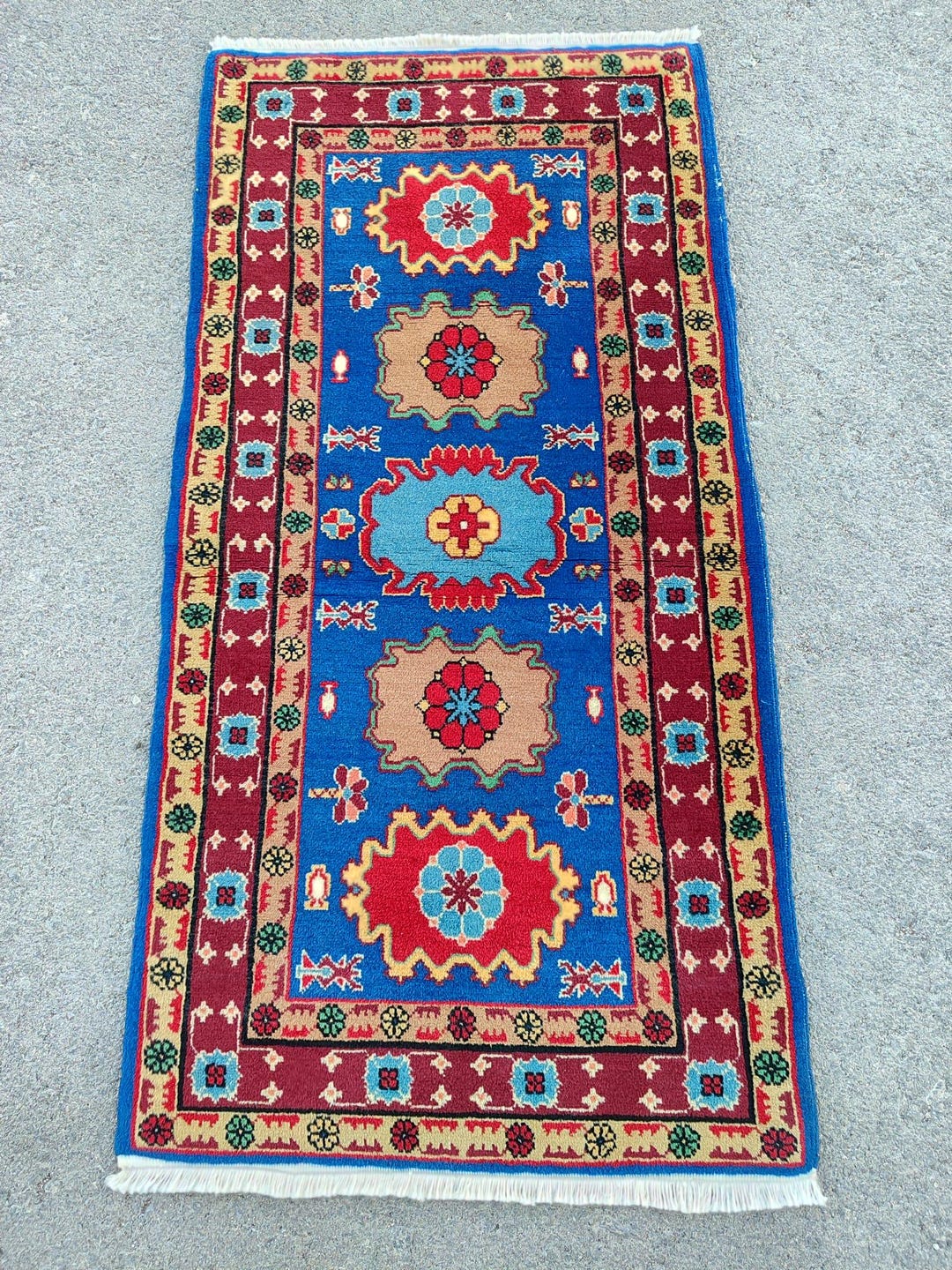 2x4 Rug Oushak, Skinny Rug, Turkish Rug 2x4, Vintage Rug 2x4, Persian ...