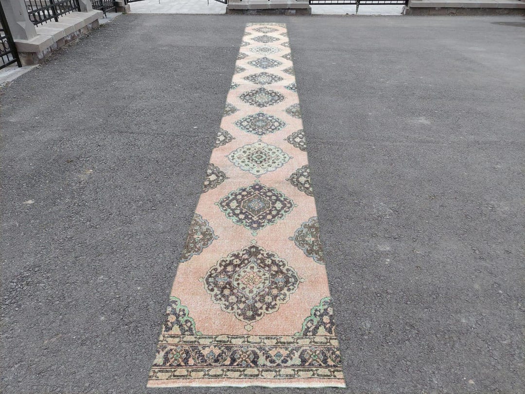 Rare! 3x18 Navy Extra Long Persian Runner Rug, Heriz Rug Runner 3x18 ...