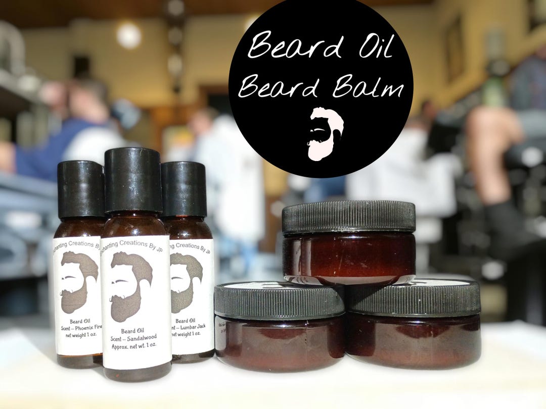 Handcrafted Beard Oil and Balm Grooming Kit, Natural Men's Skincare Set ...