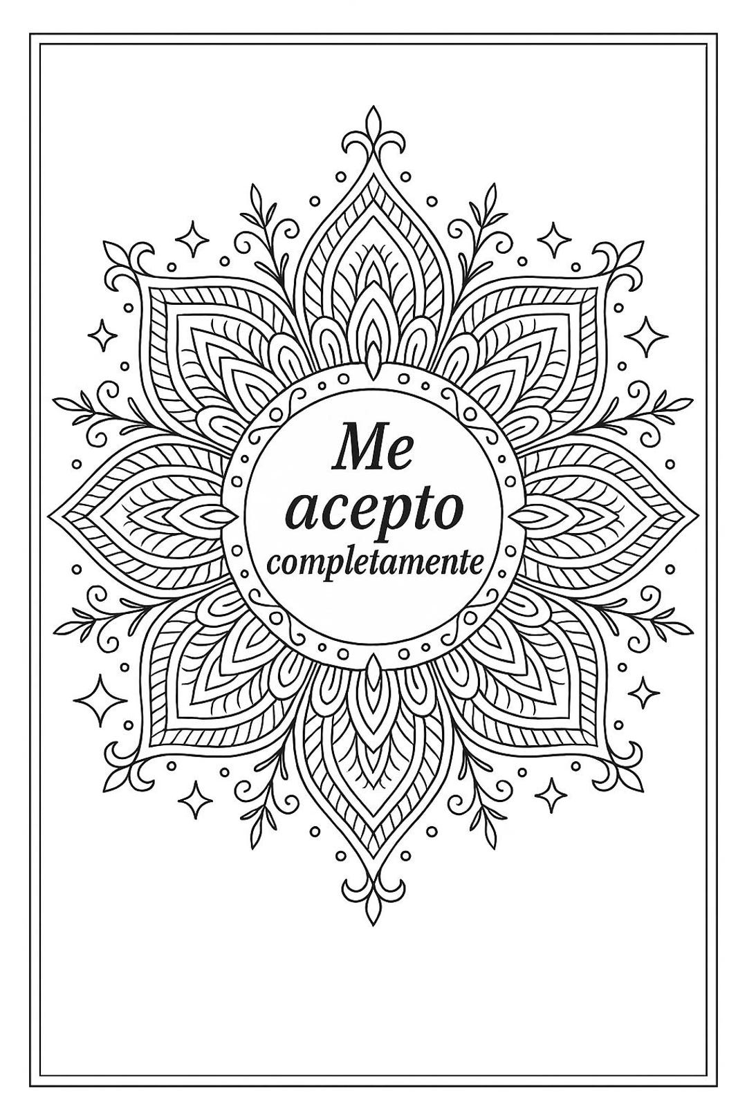 “I Fully Accept Myself” Coloring Page – Positive Affirmation Therapy ...