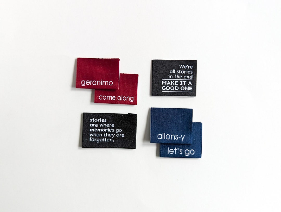 Whovian Series | Variety Luxe Labels | 4 Pack | Garment Labels for ...