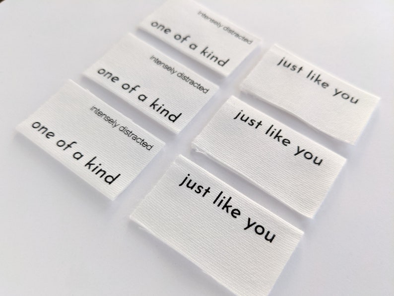 One of a Kind, Just Like You | Cotton Luxe Labels | 6 Pack | Woven ...