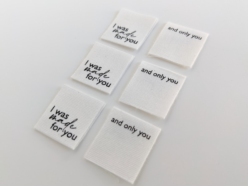 I Was Made for You, and Only You | Cotton Luxe Labels | 6 Pack | Woven ...