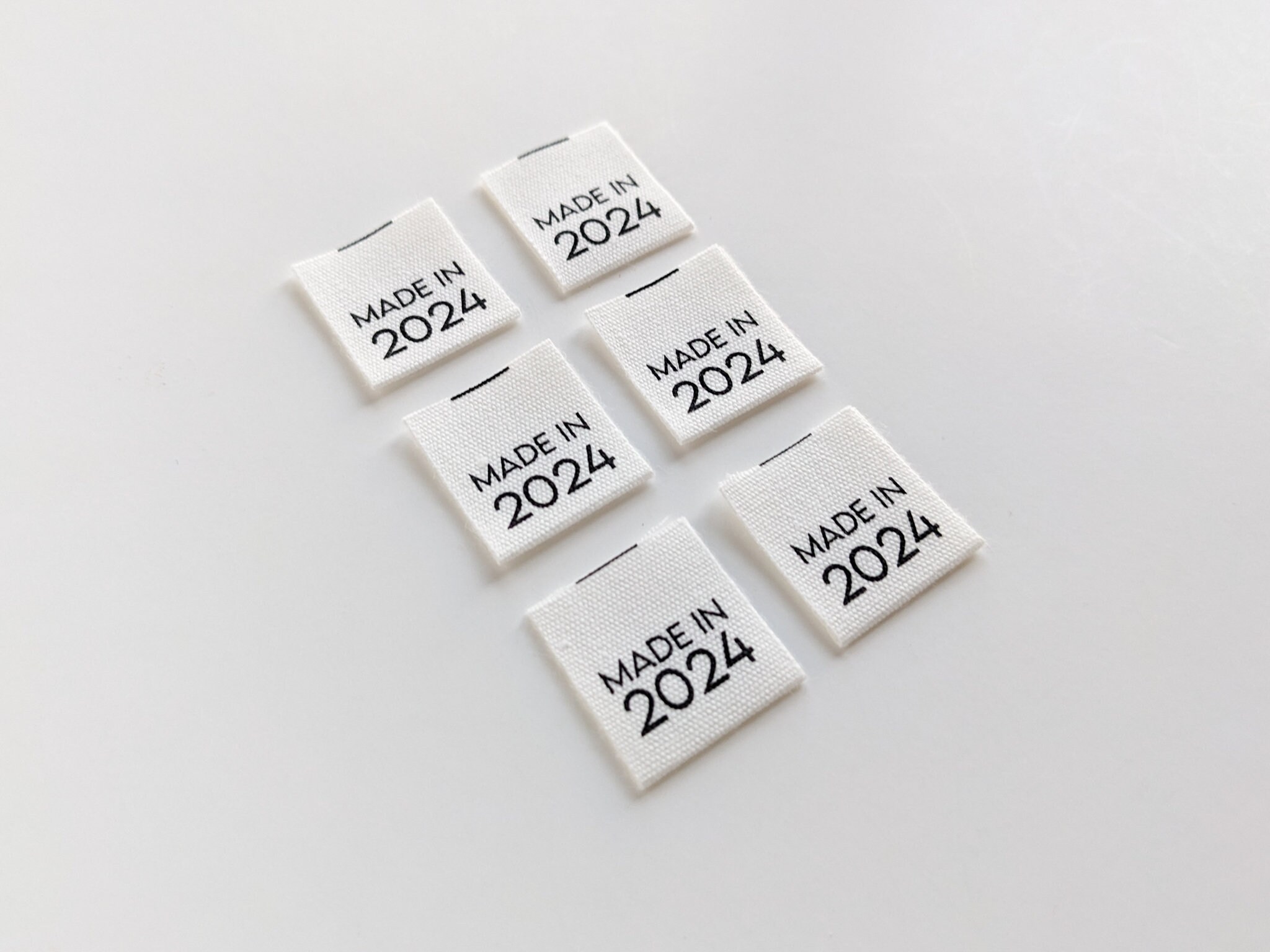 Made in 2024 Cotton Luxe Labels 6 Pack Woven Garment Labels for ...