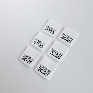 Made in 2025 | Cotton Luxe Labels | 6 Pack | Woven Garment Labels for ...