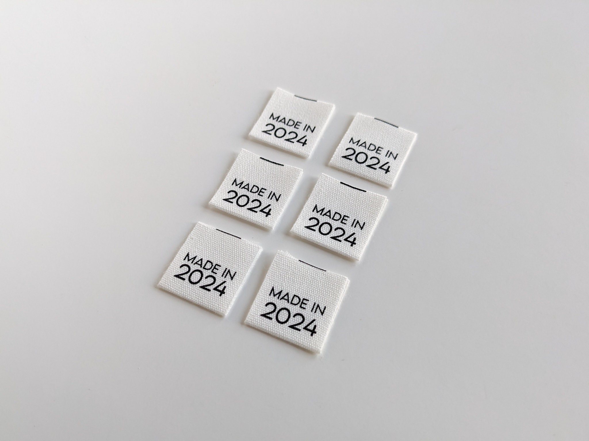 Made in 2024 Cotton Luxe Labels 6 Pack Woven Garment Labels for ...
