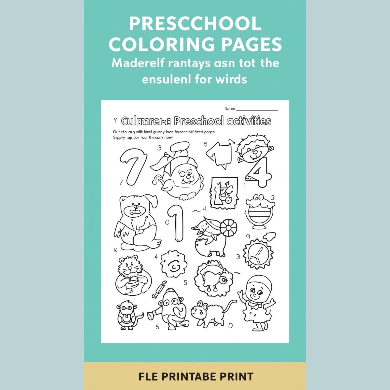Coloring Pages for Kids Printable | Educational Preschool Activities ...