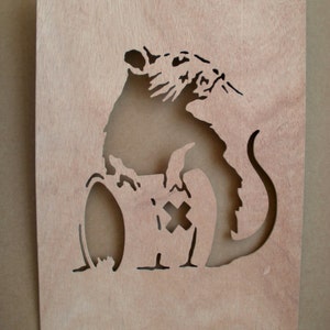 Banksy Toxic Rat Stencil - Etsy