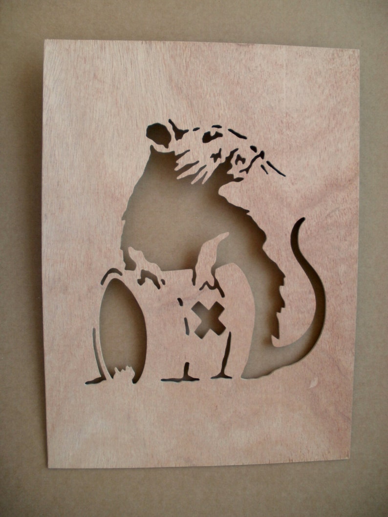 Banksy Toxic Rat Stencil - Etsy