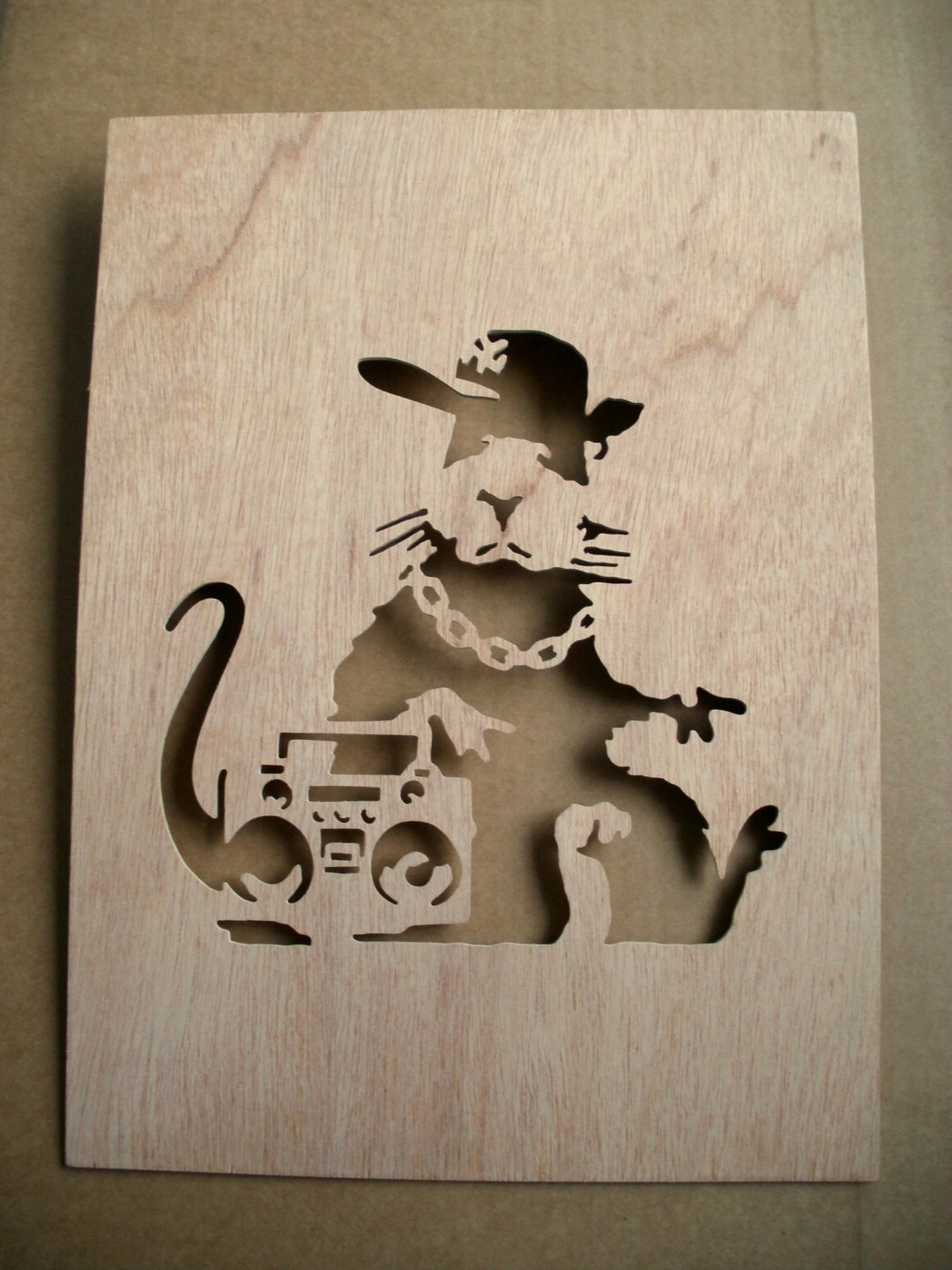 Banksy Hip Hop Rat Stencil Etsy