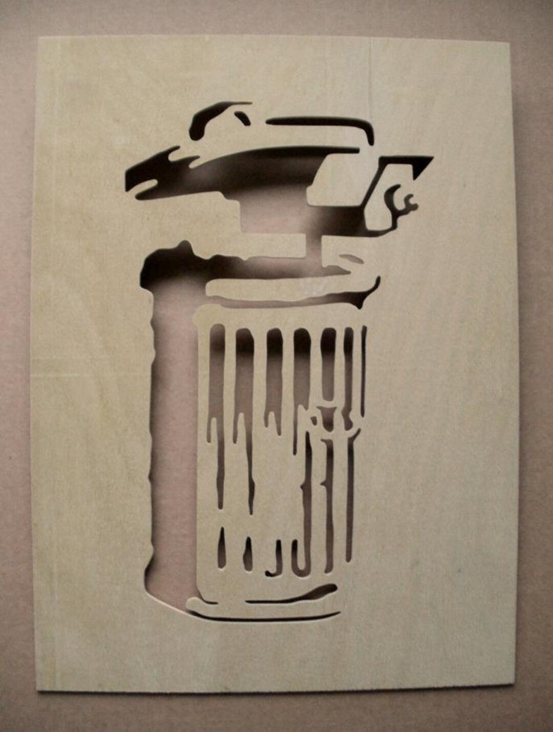 Banksy CCTV Garbage Can Stencil - Etsy