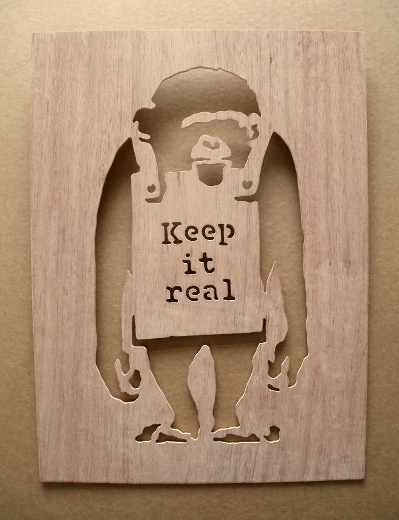 Banksy Keep It Real Chimp Stencil - Etsy