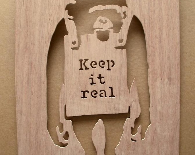 Banksy Keep It Real Chimp Stencil - Etsy