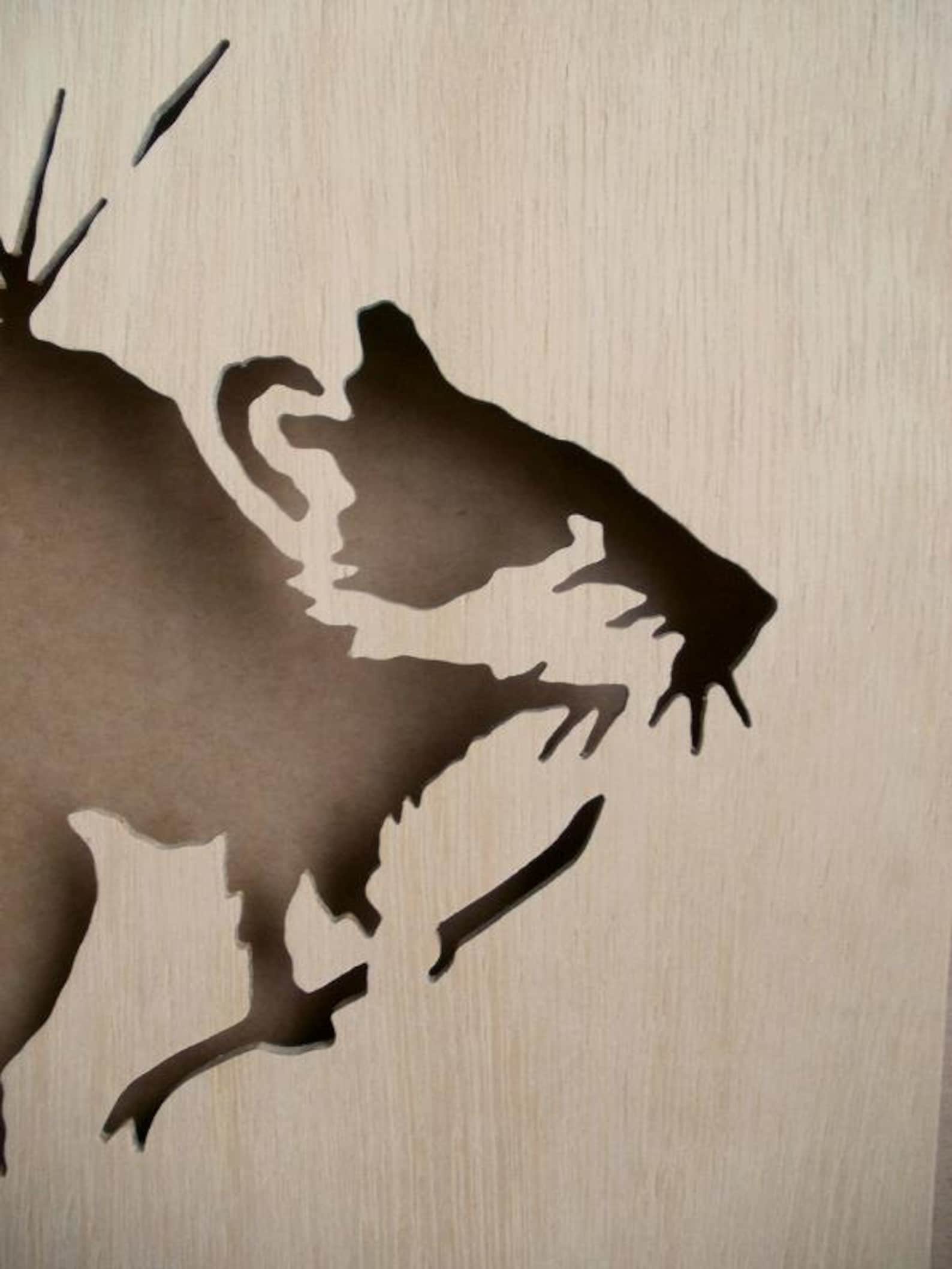Banksy Parachute Rat Stencil | Etsy
