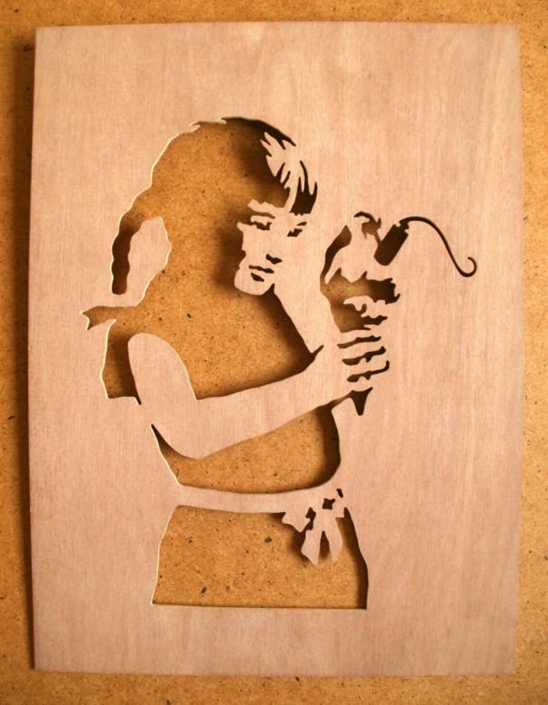 Banksy Dynamite Ice Cream Girl Stencil - Etsy