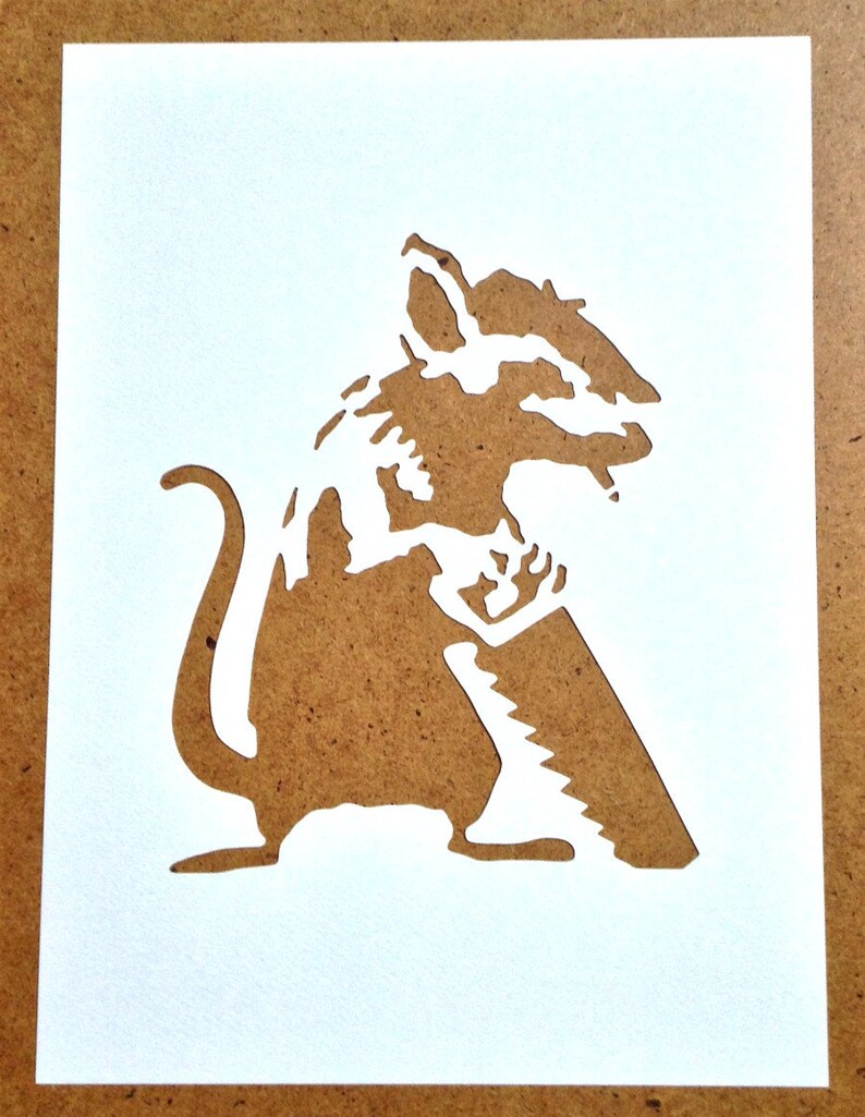 Banksy Rat Stencils Set of 5 Toxic Sawing Mortar Bombers - Etsy