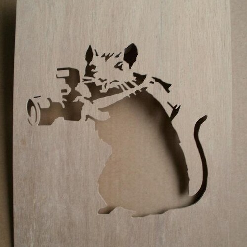 Banksy Hip Hop Rat Stencil Etsy