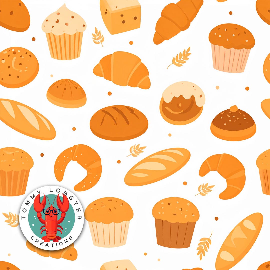 Pastries Seamless Pattern: Bakery Digital Paper (digital Download ...