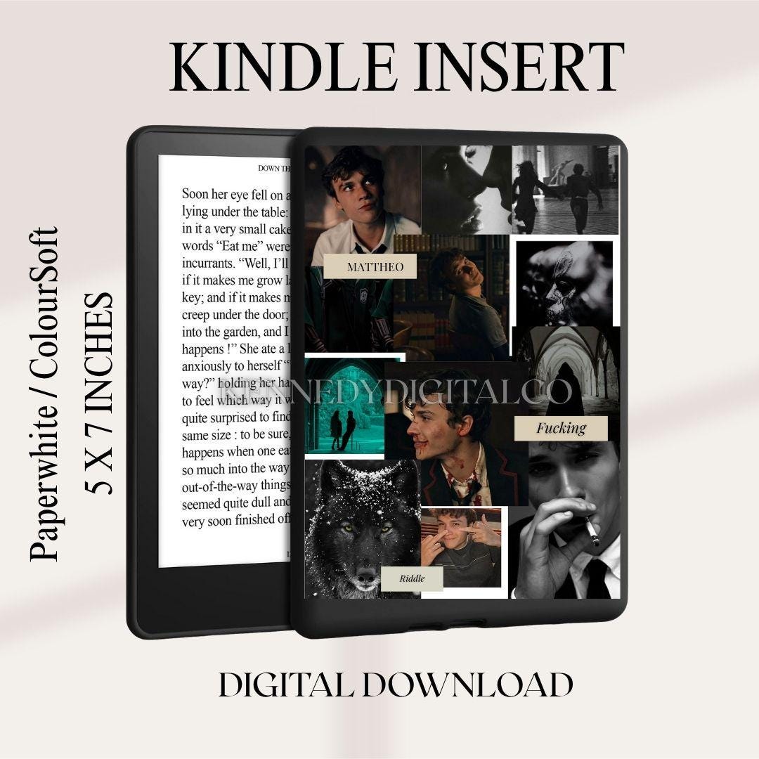 Mattheo Riddle Aesthetic | Kindle Paperwhite Insert | Digital Download ...