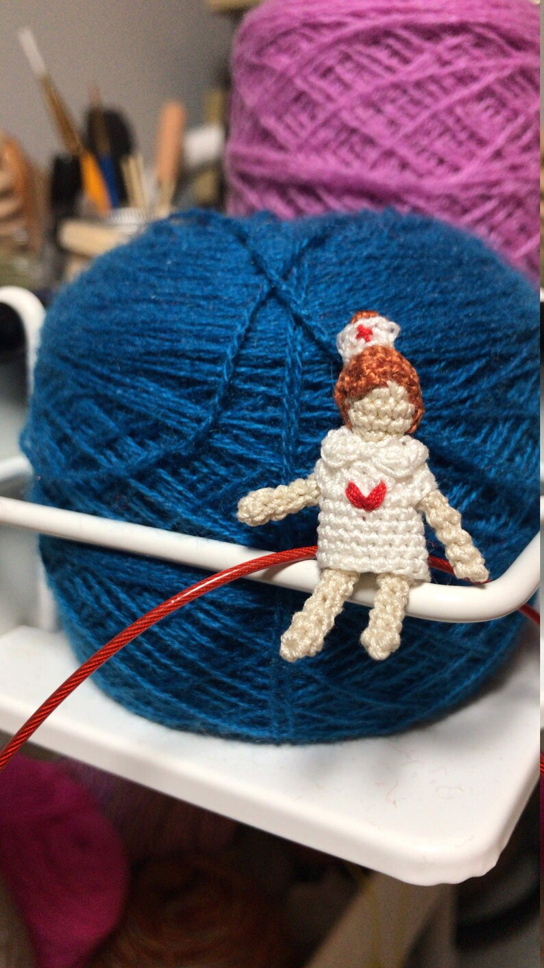Worry Dolls Crochet Patterns - NURSE - DK Cotton and Micro-crochet ...