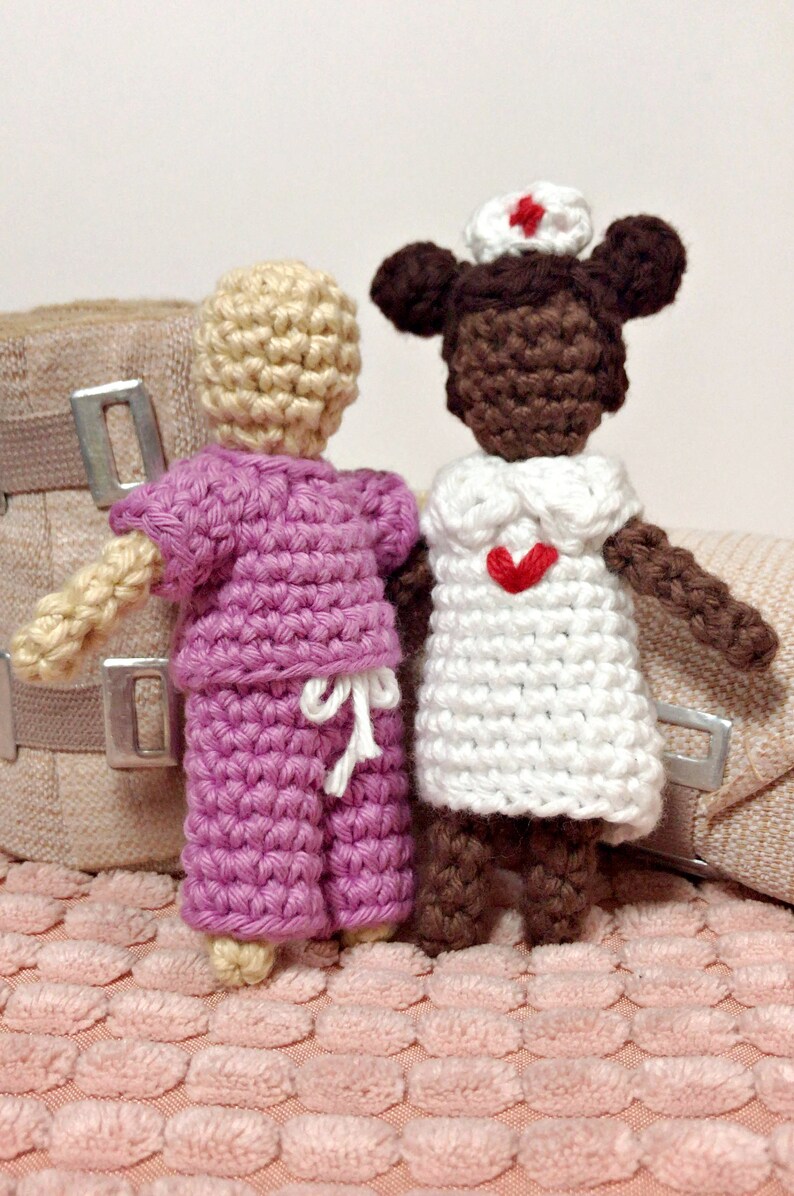 Worry Dolls Crochet Patterns - NURSE - DK Cotton and Micro-crochet ...