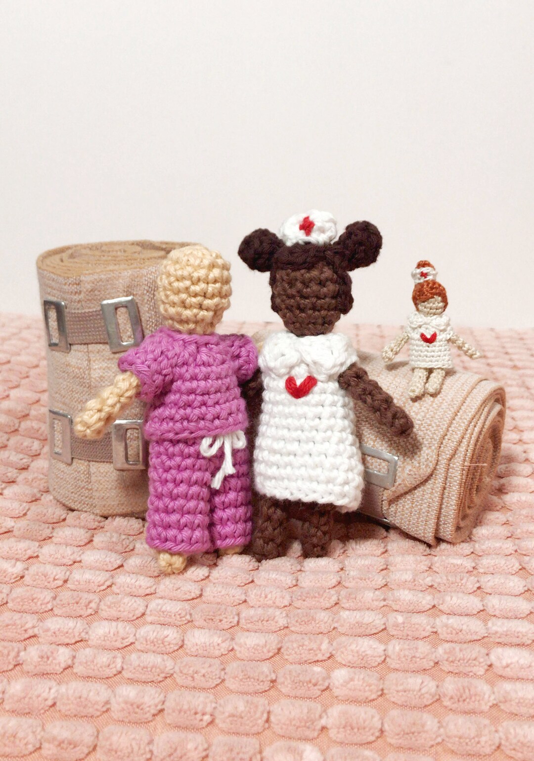 Worry Dolls Crochet Patterns - NURSE - DK Cotton and Micro-crochet ...