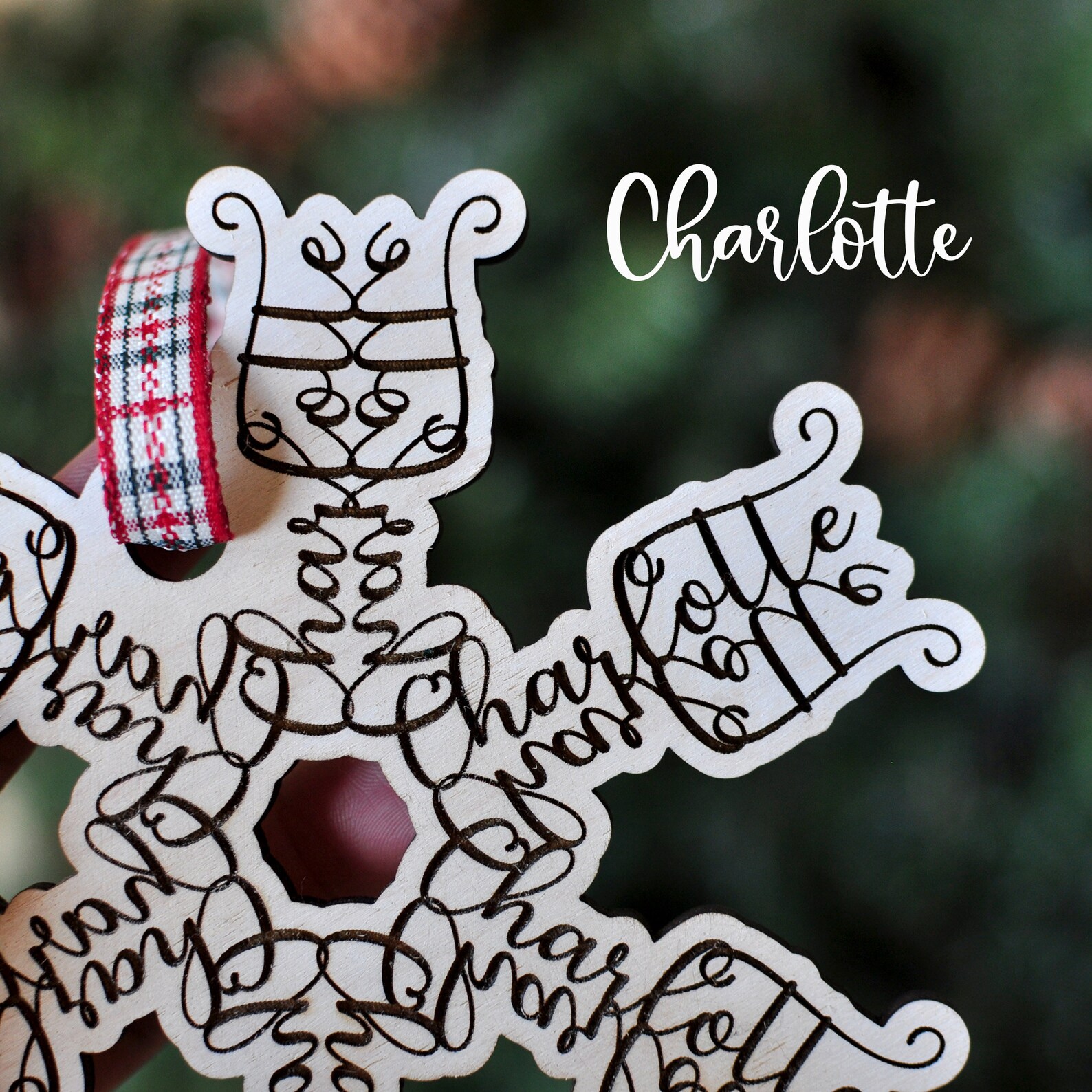 Name Snowflake Ornament One of a Kind Made With Your Name | Etsy