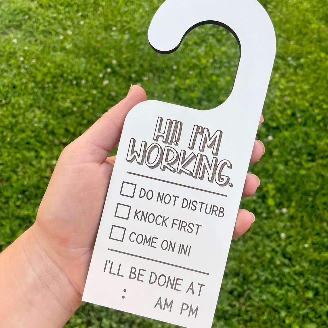 Work From Home Door Sign Whiteboard Hanger With Chalkboard - Etsy